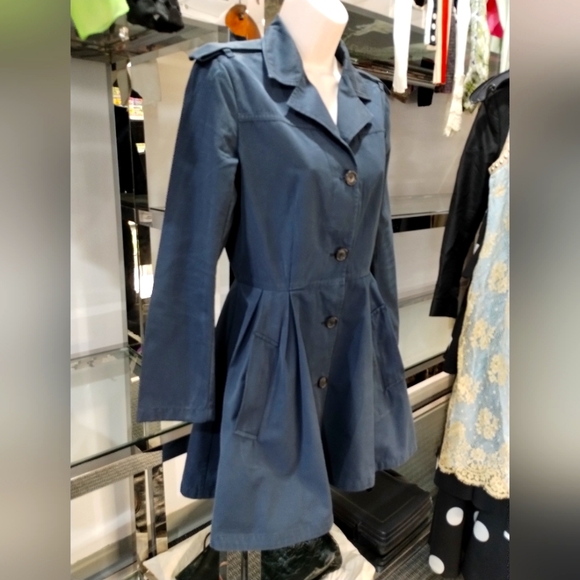 Prada | Tops | Prada Mini Dress Shirt Size 4 Women 6 Navy Blue | Poshmark